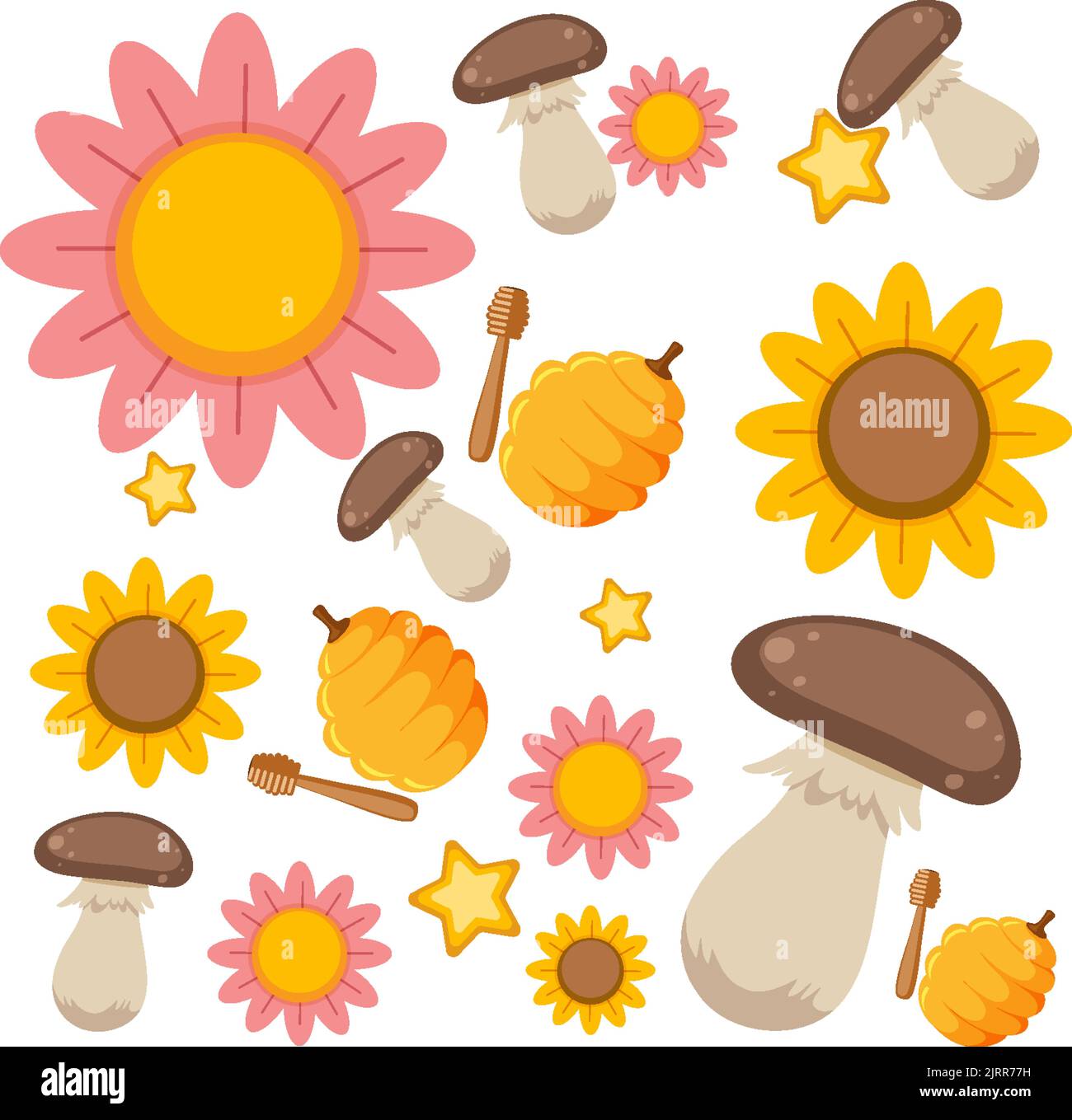 Cute cartoon seamless pattern illustration Stock Vector Image & Art - Alamy