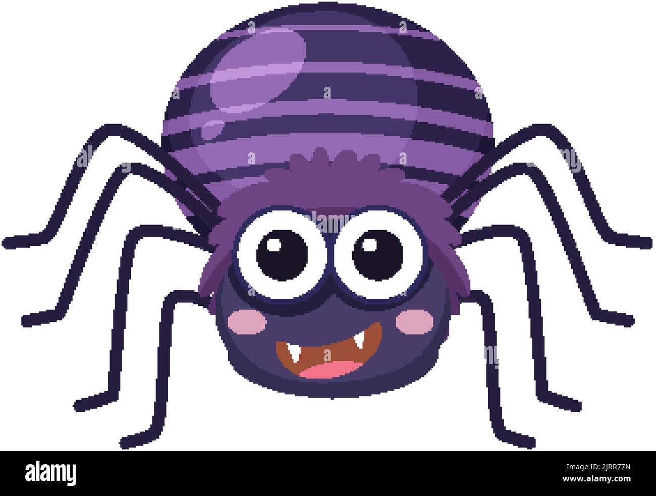 Cute spider cartoon on white background illustration Stock Vector Image ...