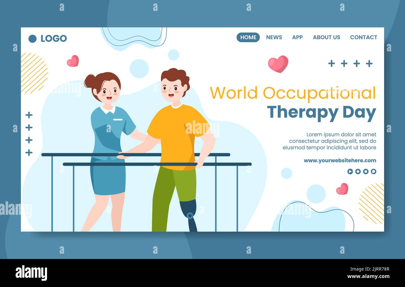 World Occupational Therapy Day Social Media Landing Page Template Hand ...