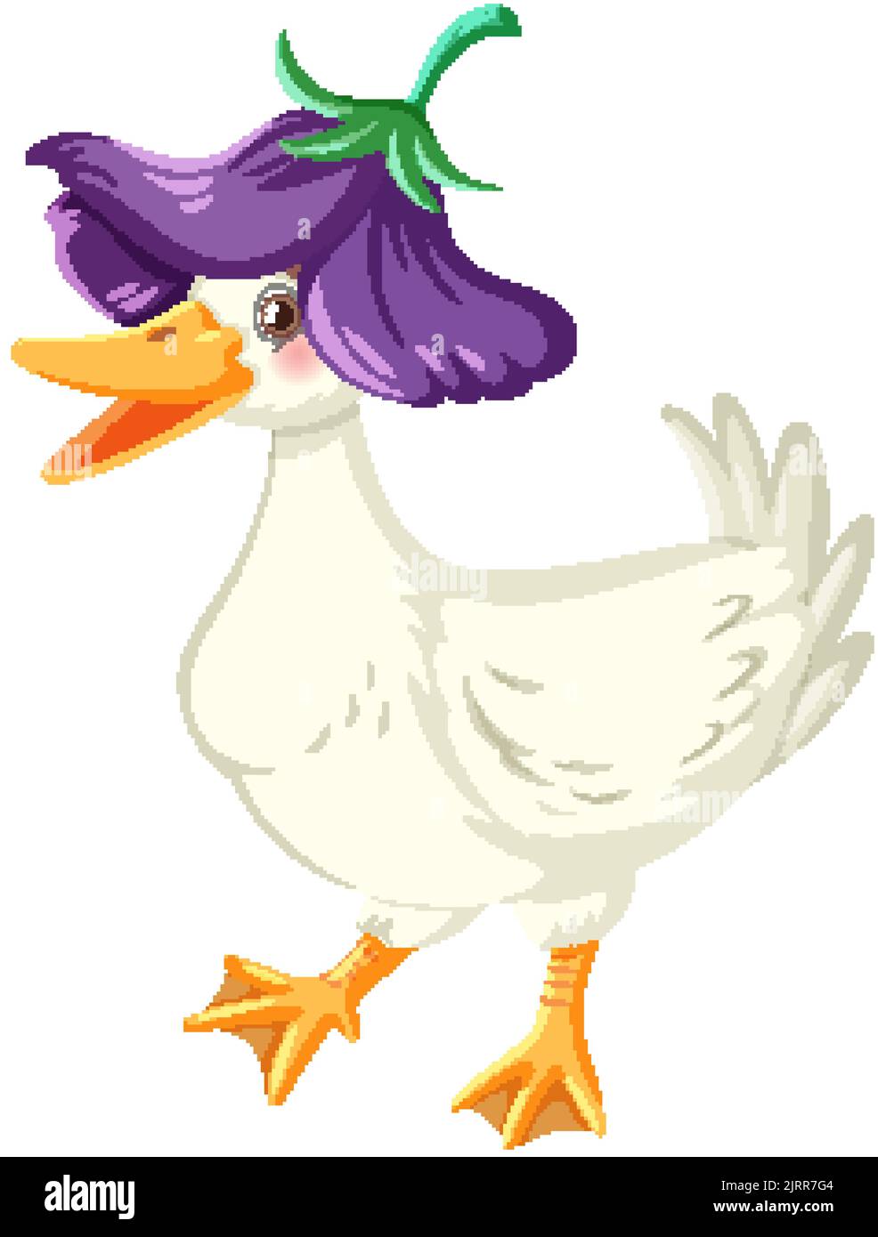 Happy duck cartoon character illustration Stock Vector Image & Art - Alamy