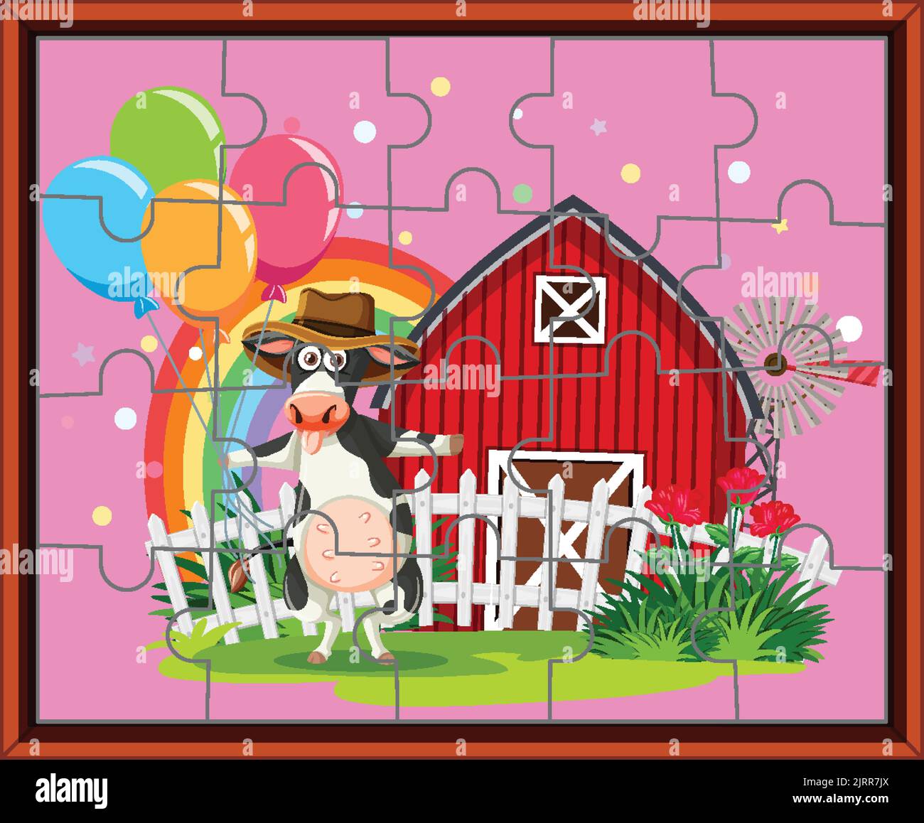 Cow photo of the farm Stock Vector Images - Alamy