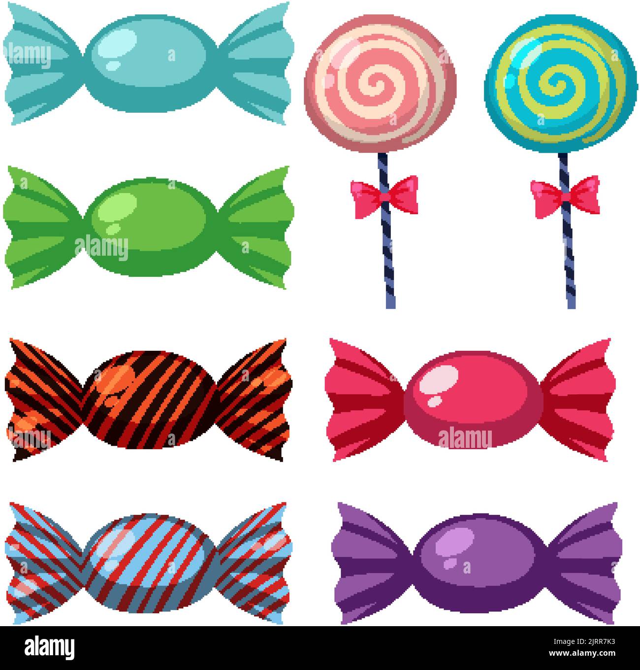 Set of sweet on white background illustration Stock Vector Image & Art ...