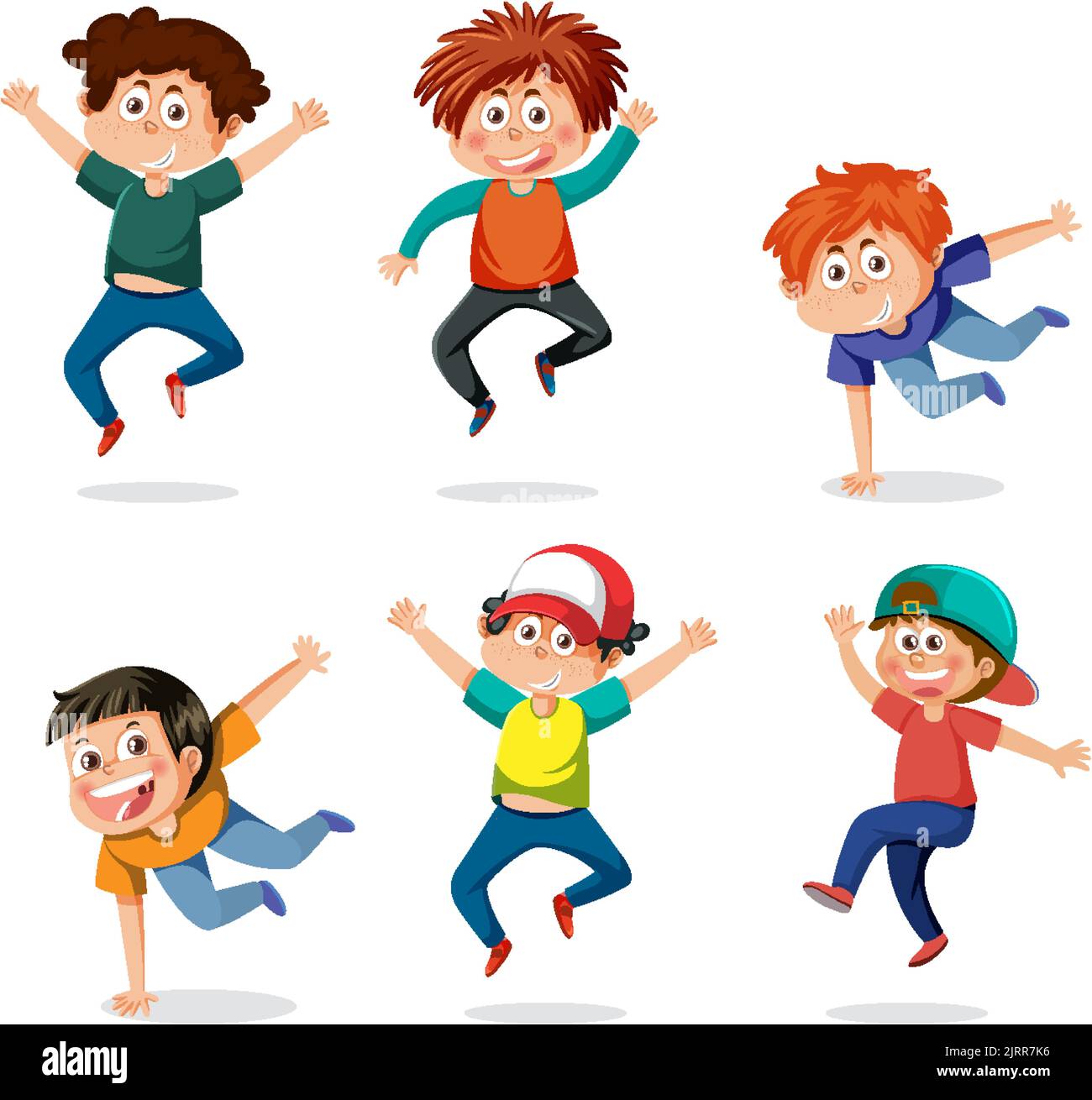 Happy children dancing set illustration Stock Vector Image & Art - Alamy