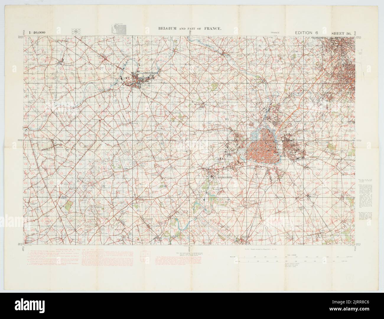 Belgium and a section of france map hi-res stock photography and images ...