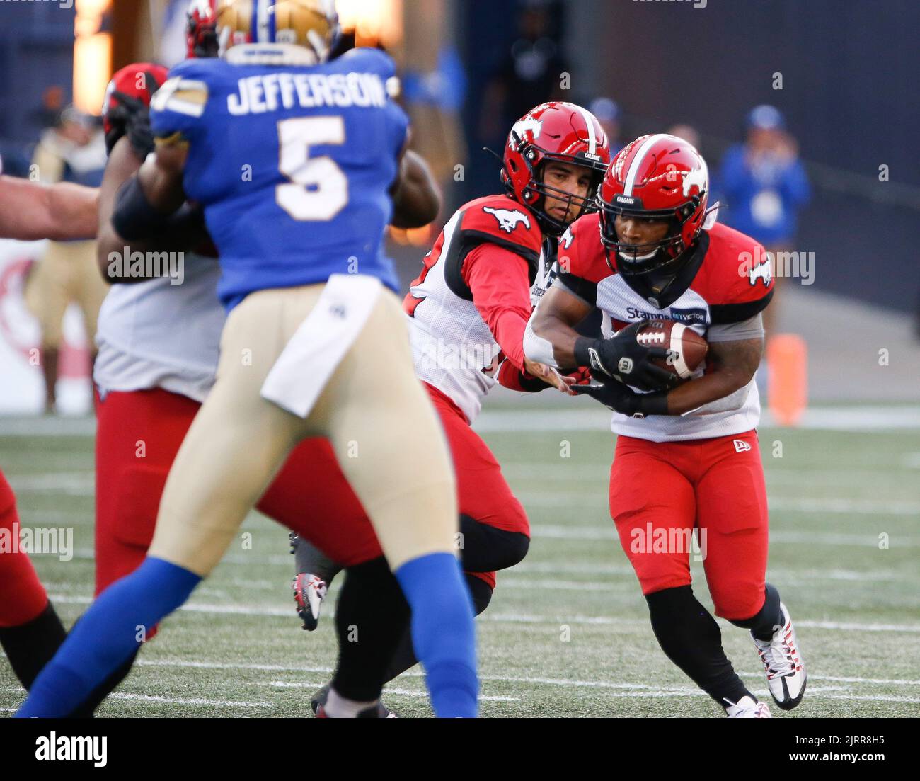 Winnipeg, Canada. 25th Aug, 2022. Calgary Stampeders quarterback Jake ...