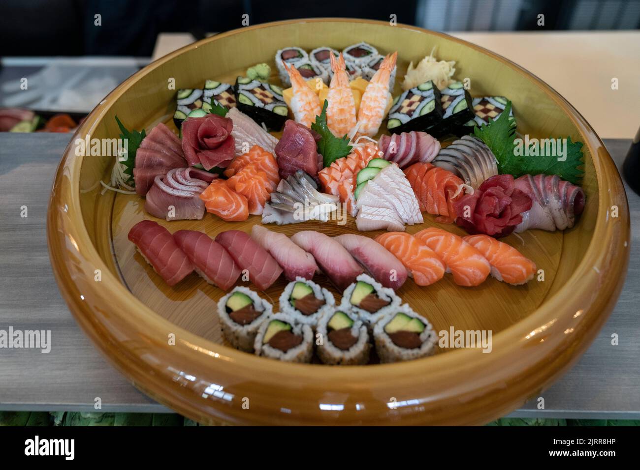 New Yokr, NY - August 25, 2022: Sushi and sashimi by Morimoto on ...
