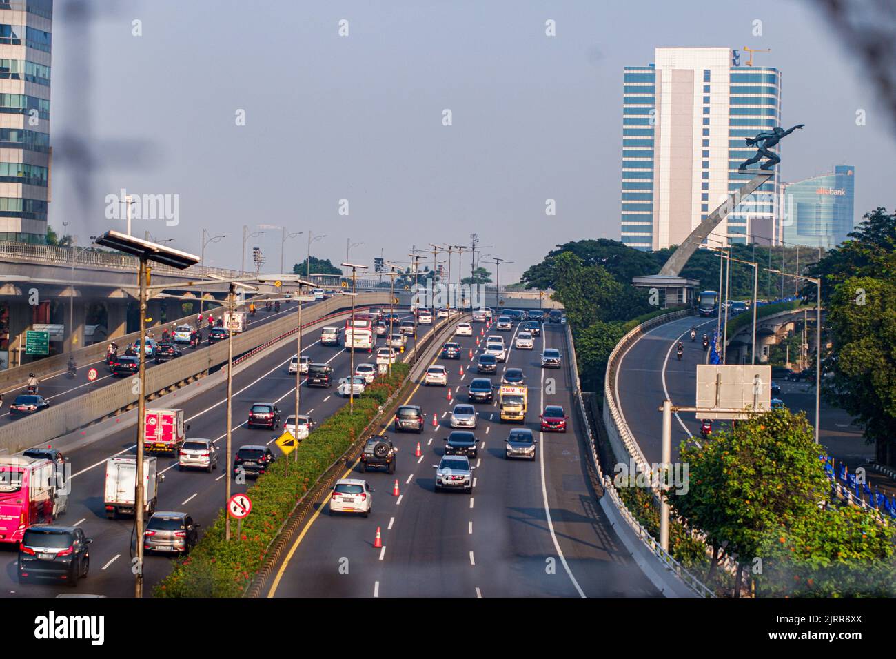 Jakarta Indonesia Driving Jakarta Indonesia July 29 2023 Traffic Stock