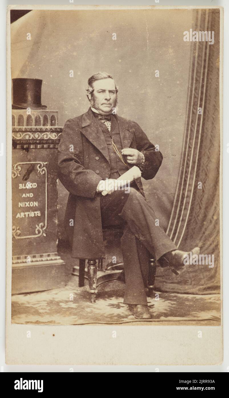 Portrait of man, 1860s-1880s, by Blood & Nixon. Gift of Simon Knight ...