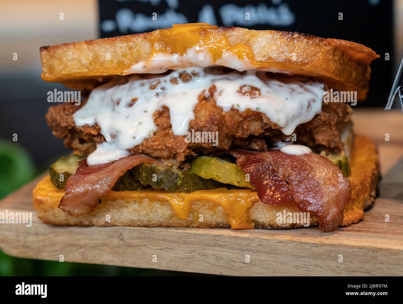 New Yokr, NY - August 25, 2022: Sandwich by Melt Shop on display at ...