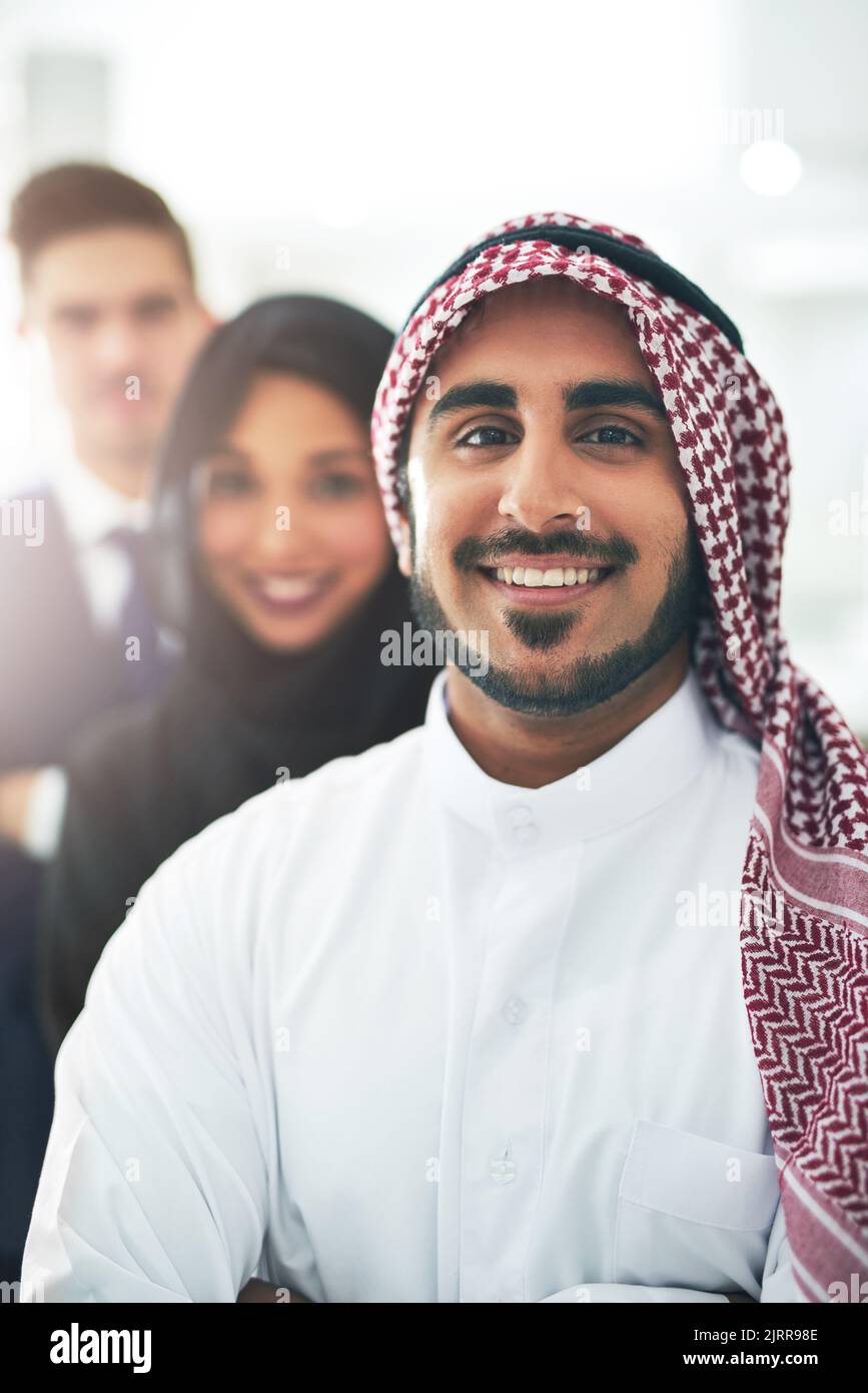 High performing and ready to do the hard work. Portrait of a team of ...