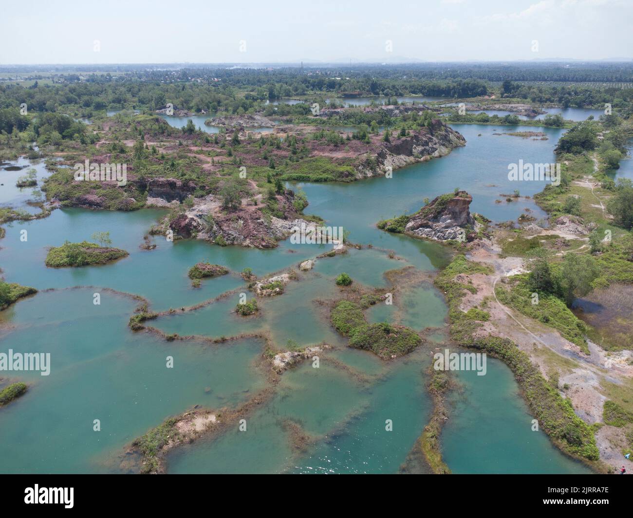 vegetation around the abandoned mining pond Stock Photo - Alamy