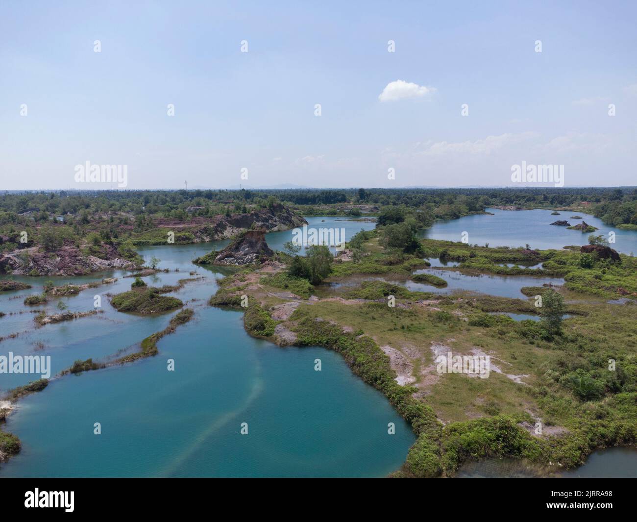 vegetation around the abandoned mining pond Stock Photo - Alamy