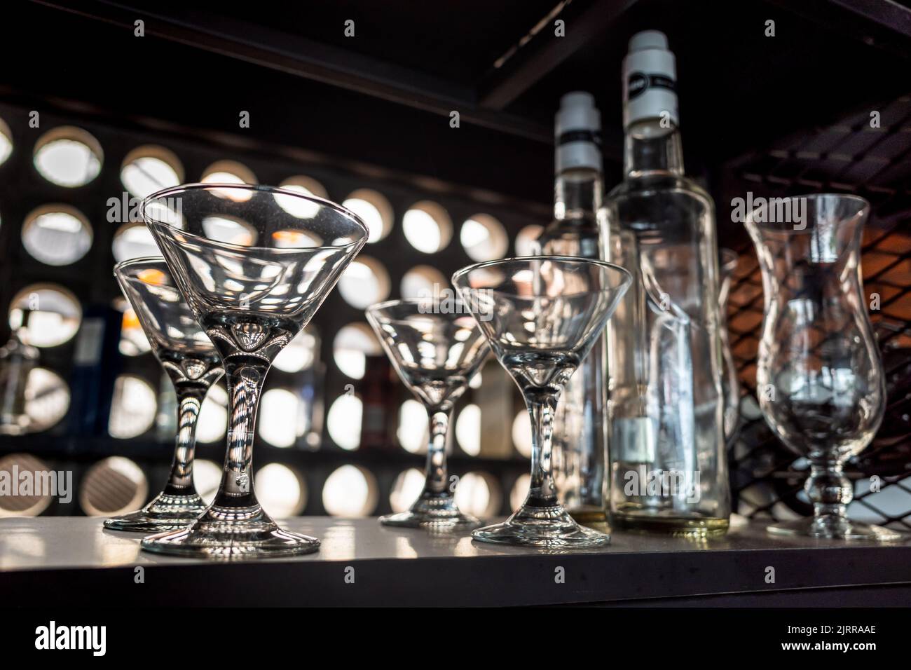 Wine rack empty wine bottles hi-res stock photography and images - Alamy