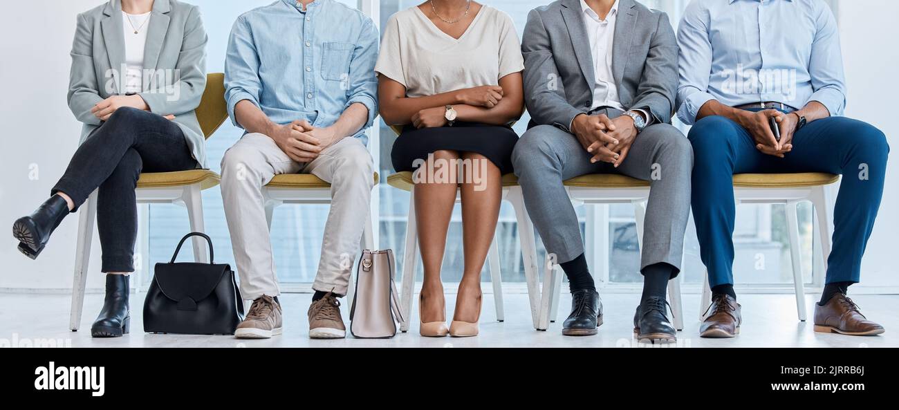 Business diversity, work and corporate workers waiting for a office ...