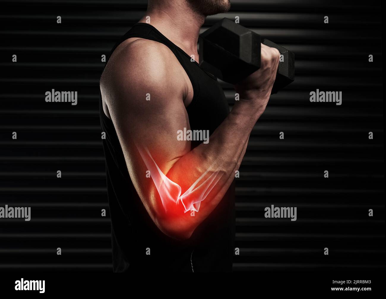 Pushing his body to the limit. Studio shot of an unrecognizable man ...