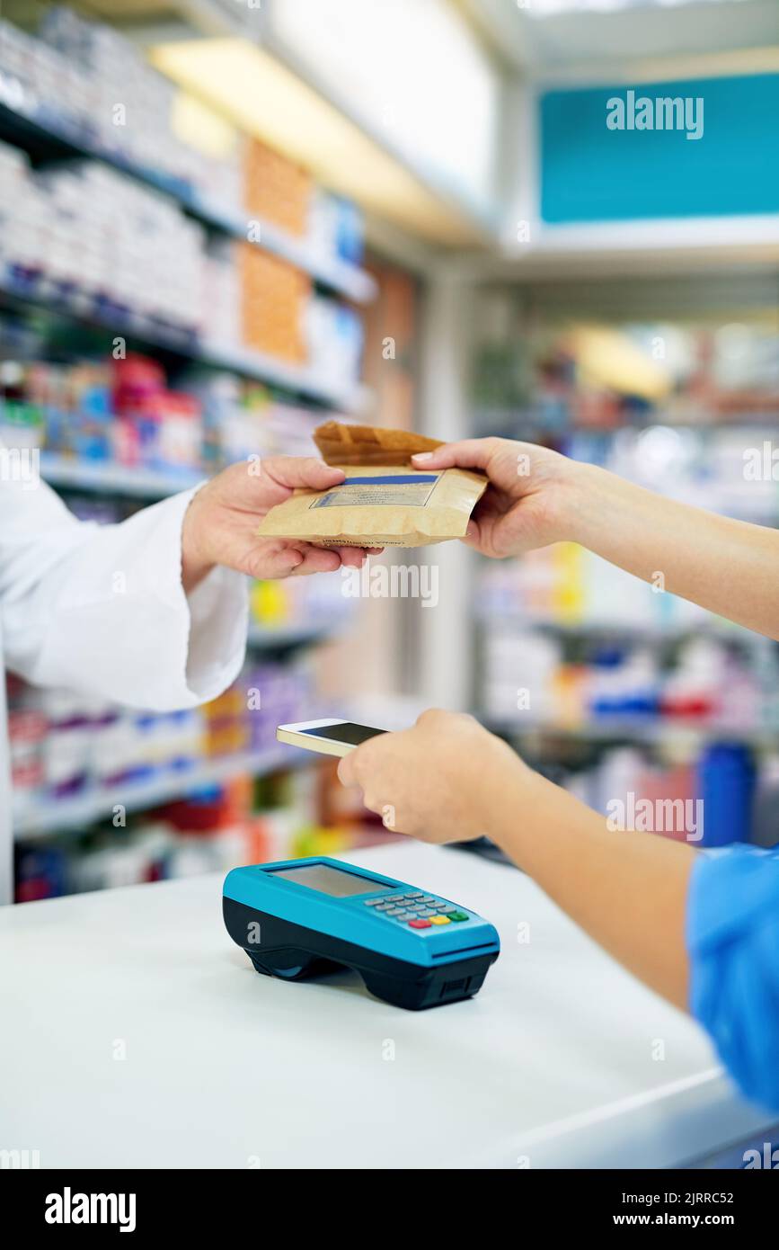 The smarter way to pay for your prescription. a customer paying for ...