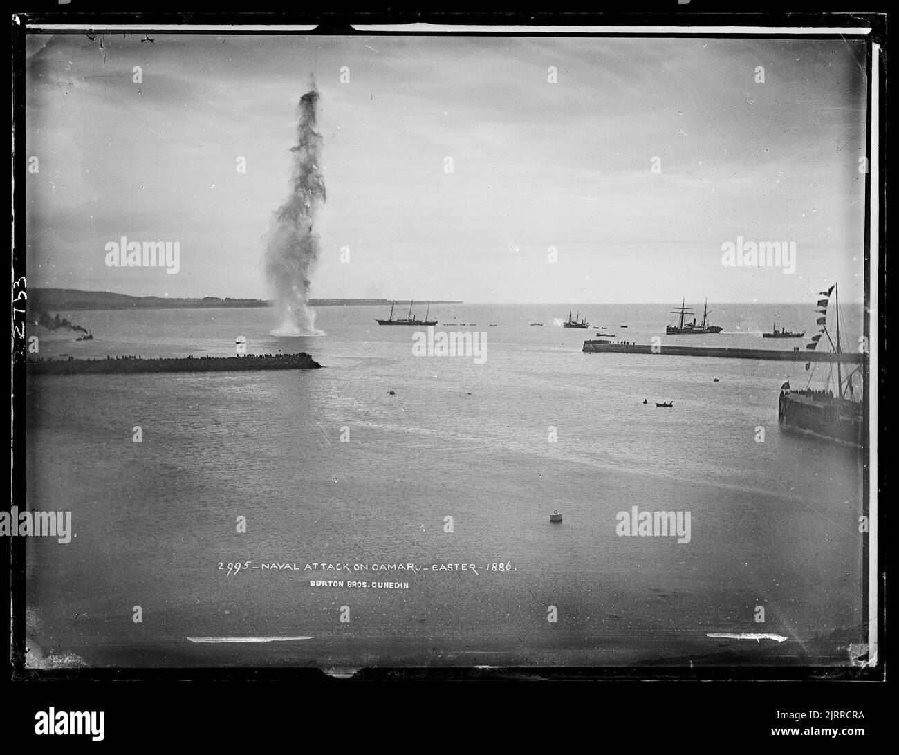Naval Attack on Oamaru, Easter 1886, 1886, Oamaru, by Burton Brothers ...