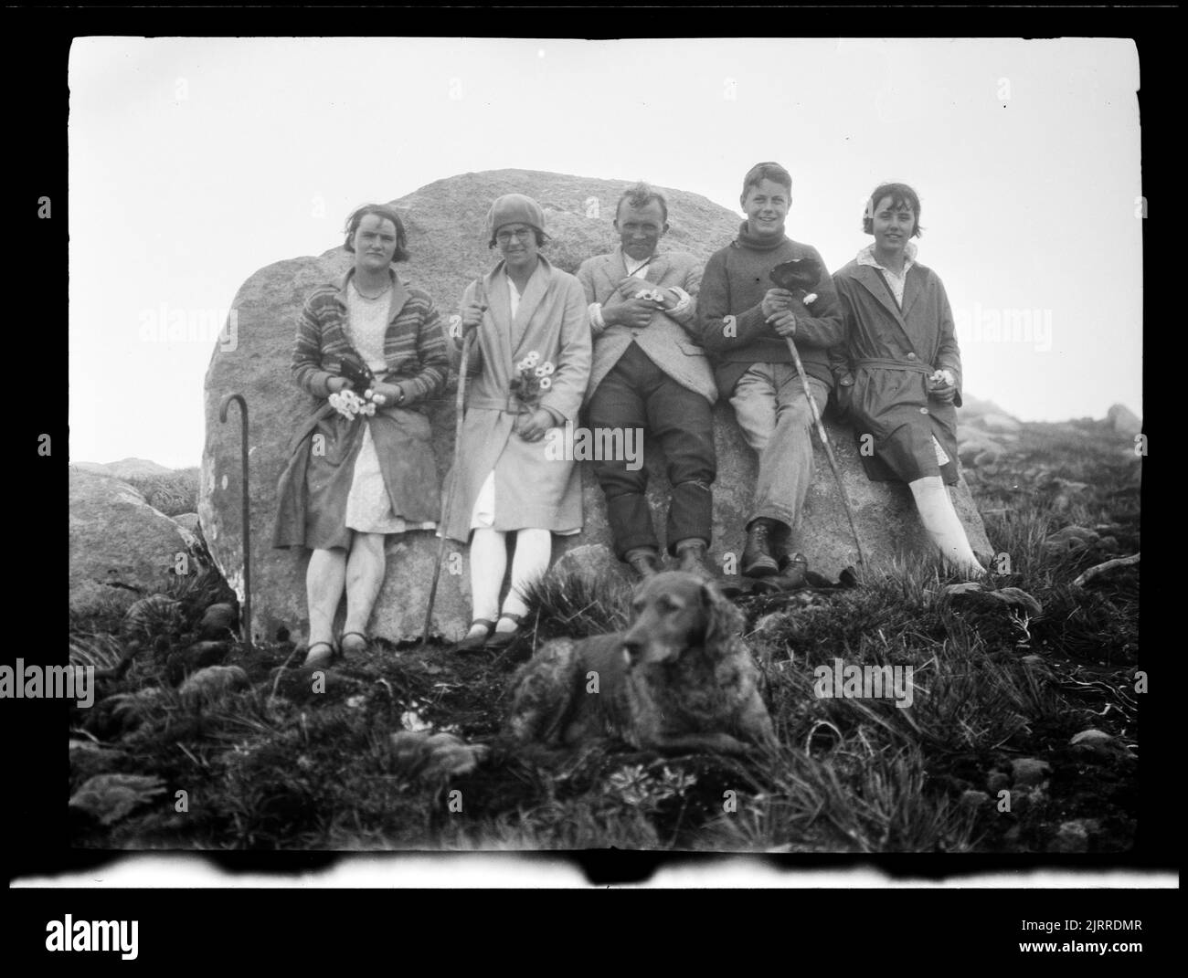 Group portrait, 1927, Stewart Island, maker unknown Stock Photo - Alamy
