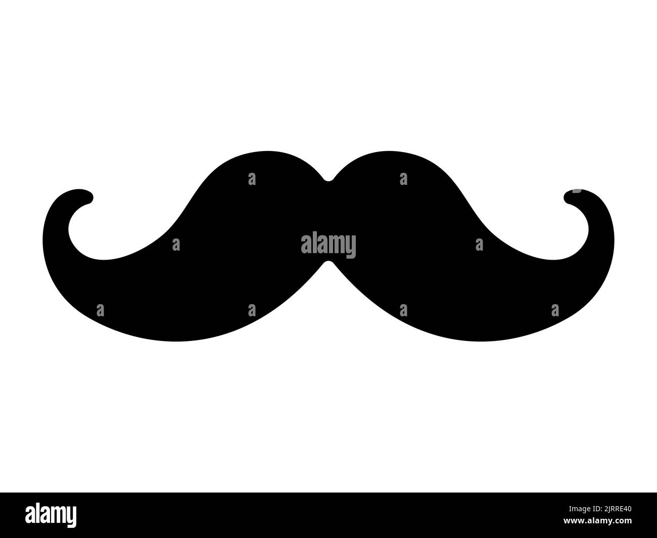 Hipster Mustache icon. Barber symbol silhouette isolated on white ...