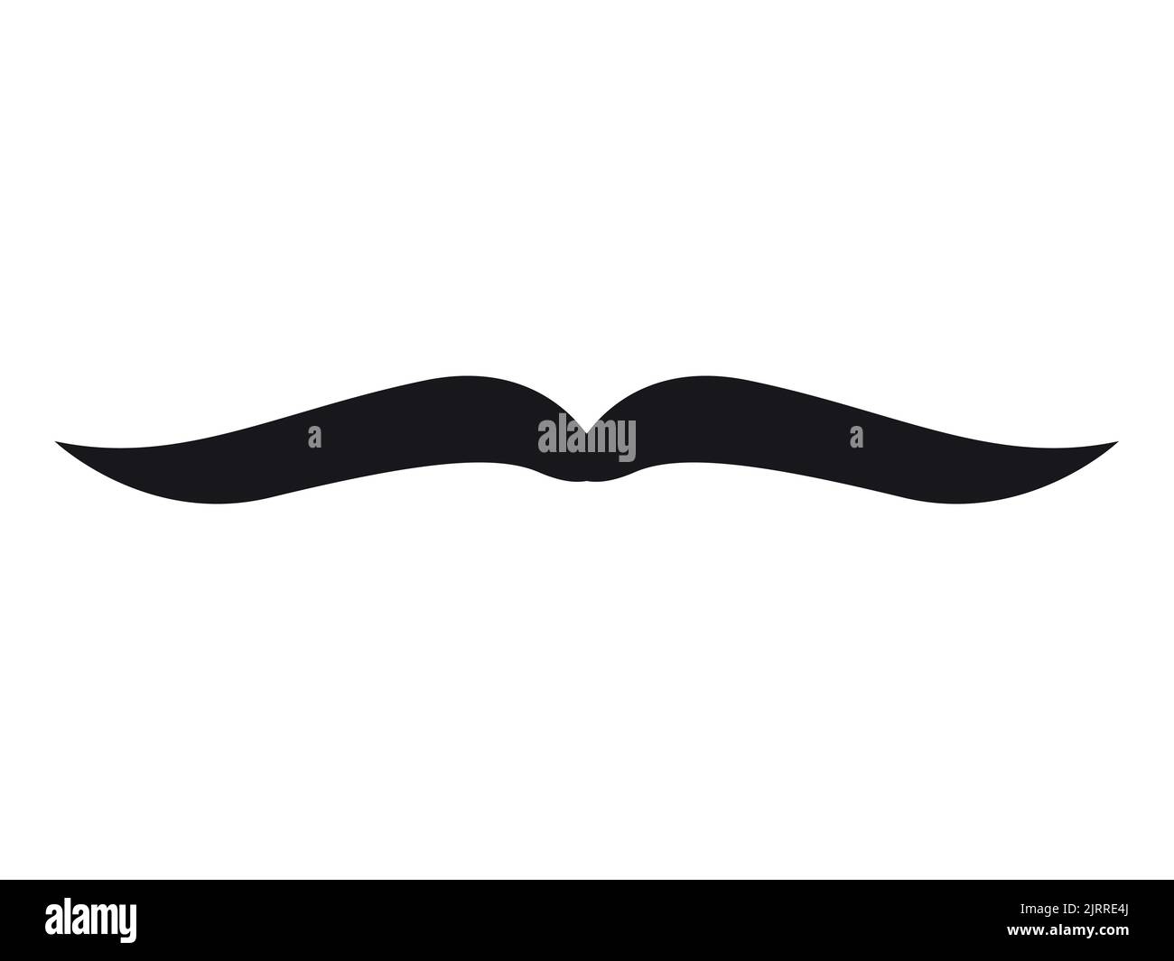 Hipster Mustache icon. Barber symbol silhouette isolated on white ...