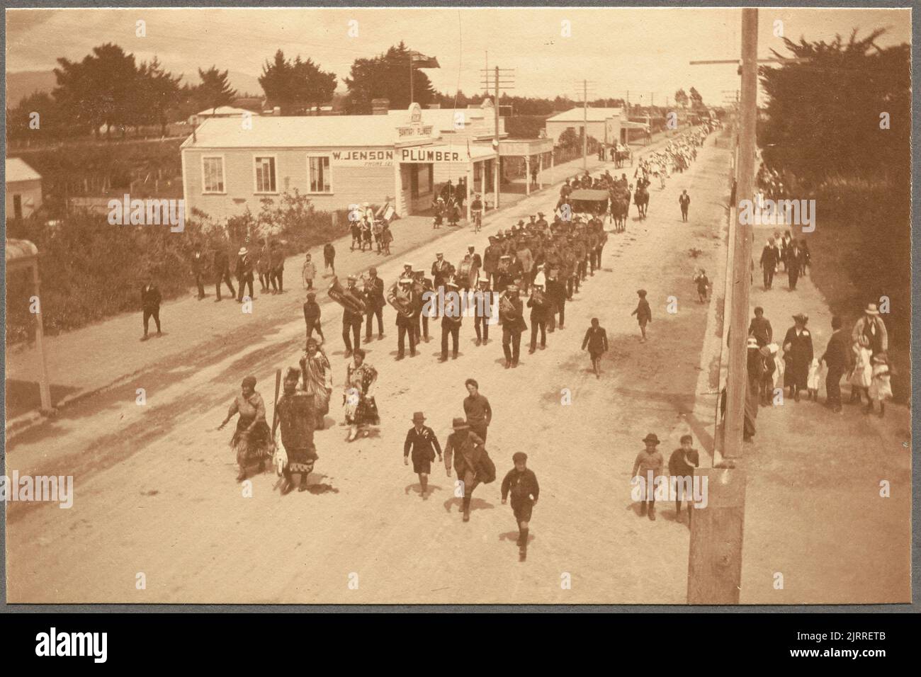 "The procession [1]": 'Armistice Celebrations in Levin, Nov. 13. 1918'. From the album: Family ...