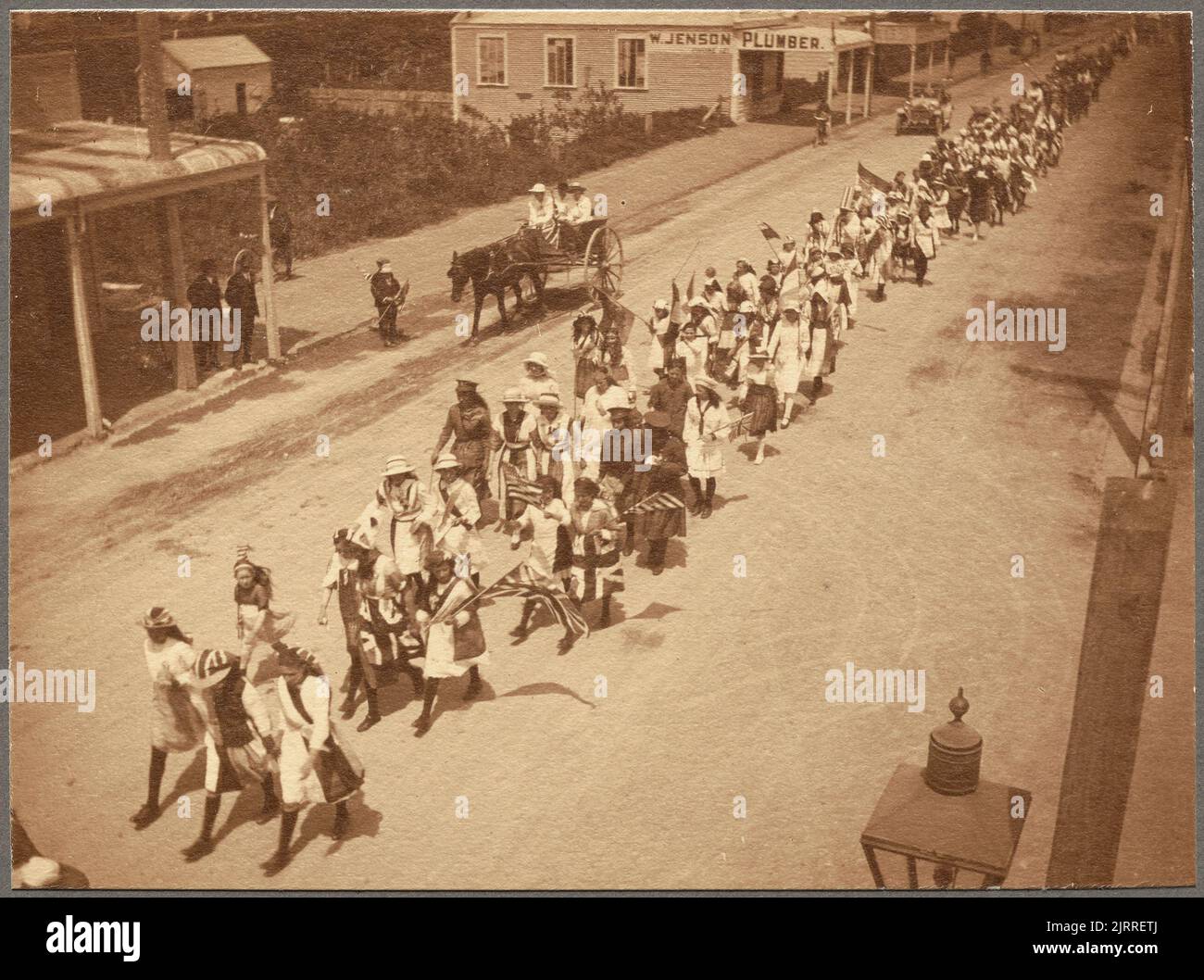 "The procession [2]": 'Armistice Celebrations in Levin, Nov. 13. 1918'. From the album: Family ...