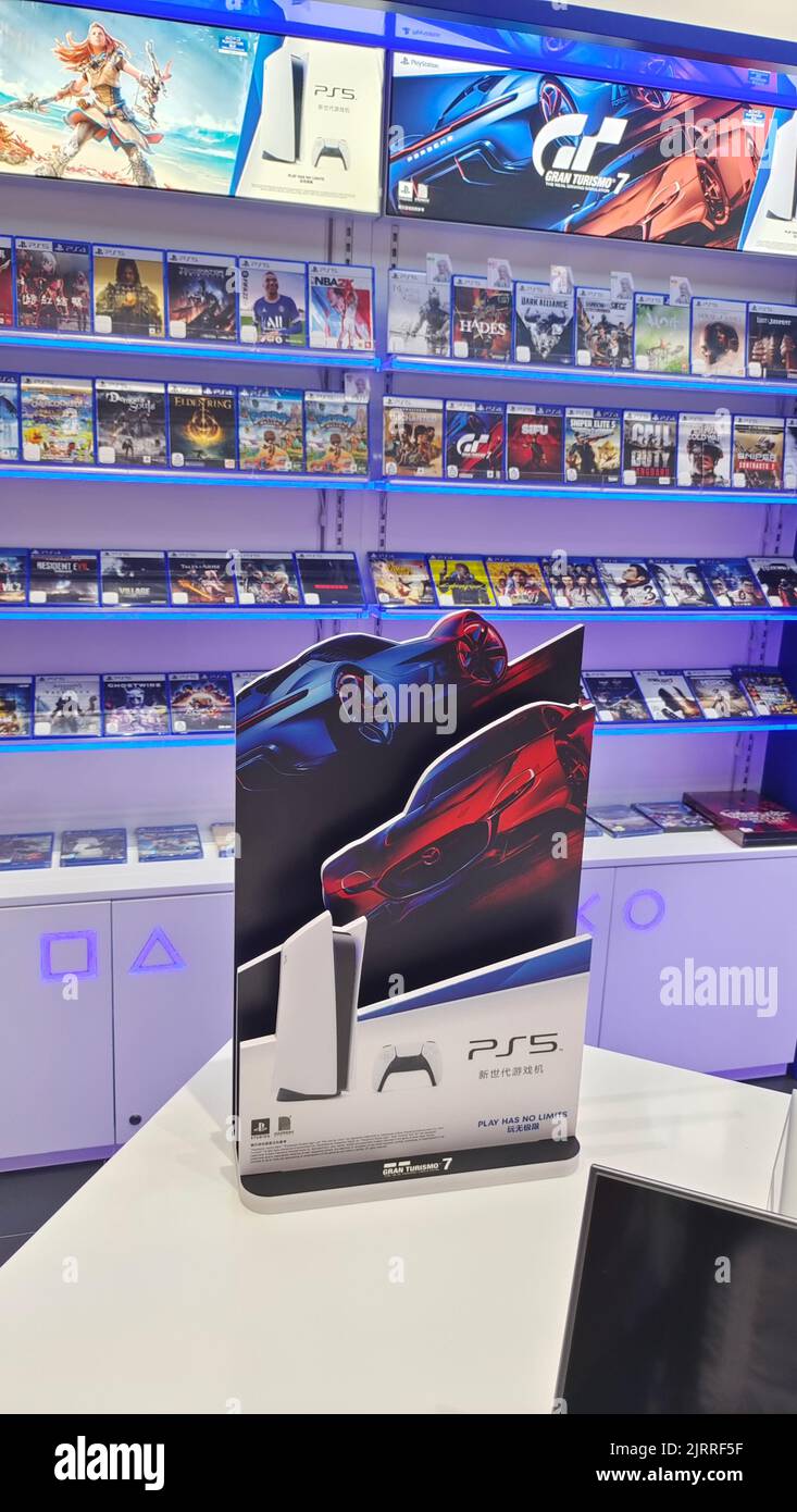 SHANGHAI, CHINA - AUGUST 25, 2022 - A SONY PlayStation console store is ...