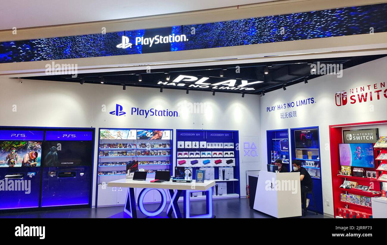 SHANGHAI, CHINA - AUGUST 25, 2022 - A SONY PlayStation console store is ...