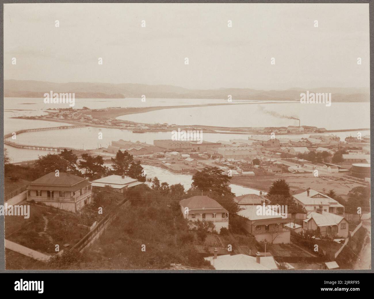 A day in Napier. March 3, 1914: Port Ahuriri and the Spit from Hospital ...