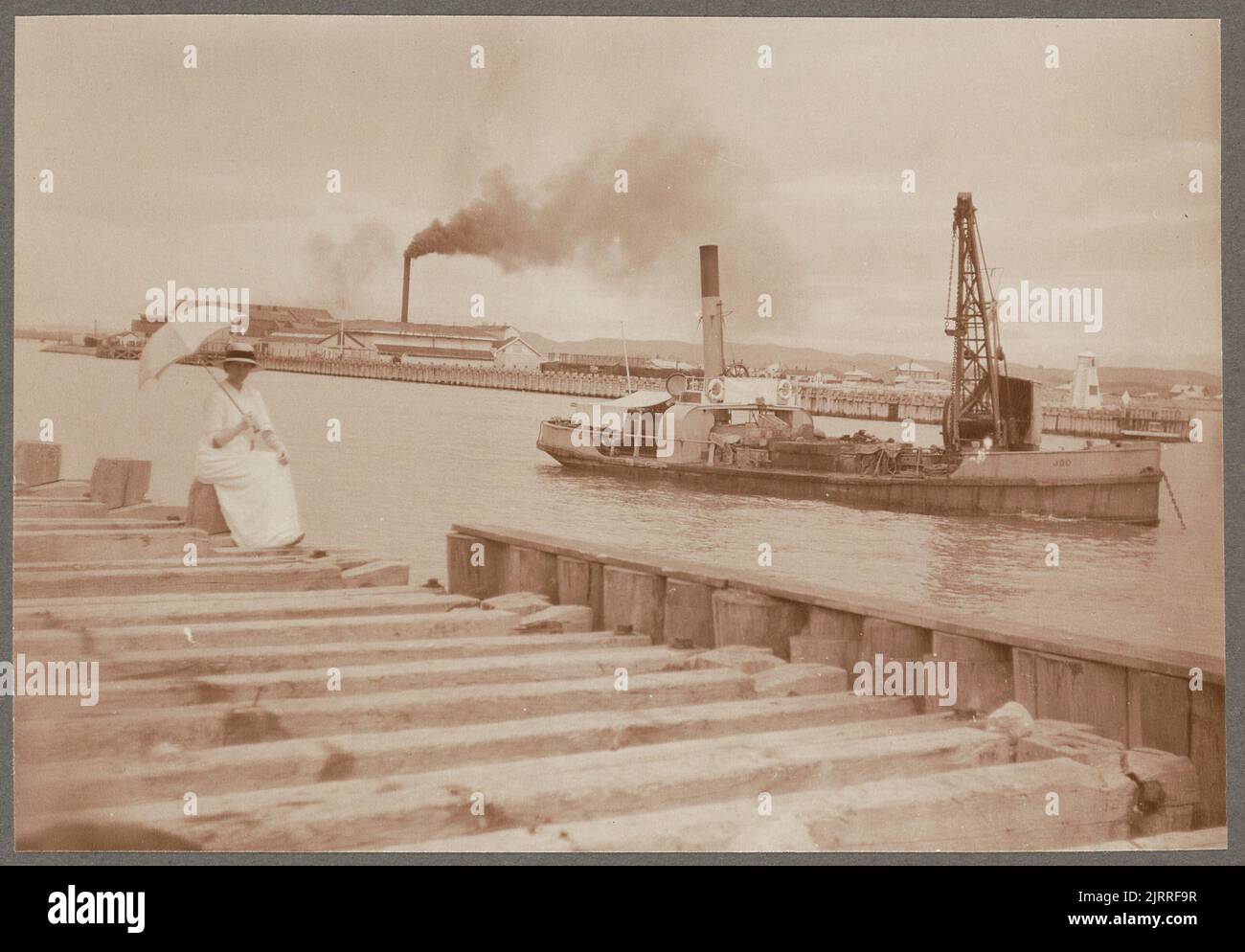 A day in Napier. March 3, 1914: Entrance to Inner Harbour, Port Ahuriri ...