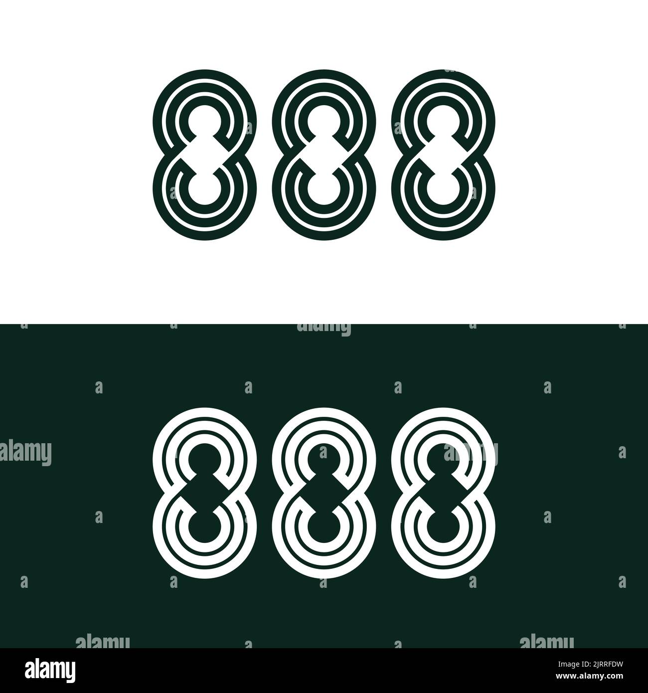 888 vector logo design Stock Vector Image & Art - Alamy