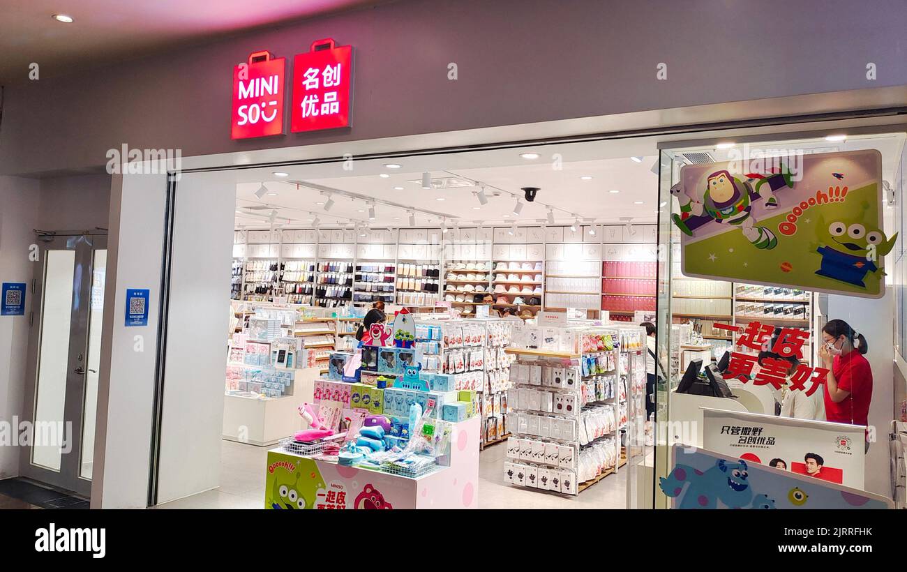 SHANGHAI, CHINA - AUGUST 24, 2022 - A Miniso store is seen in Shanghai ...