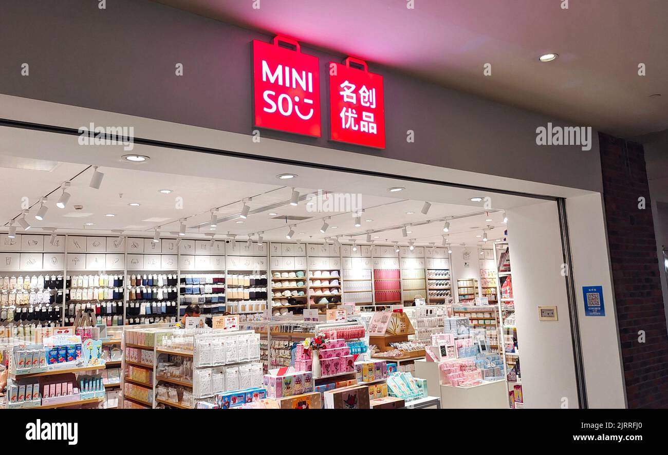 SHANGHAI, CHINA - AUGUST 24, 2022 - A Miniso store is seen in Shanghai ...