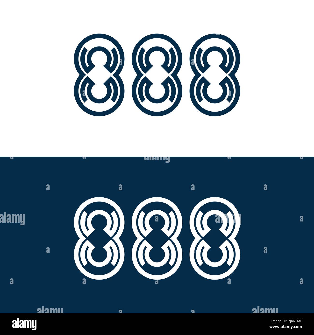 888 vector logo design Stock Vector Image & Art - Alamy