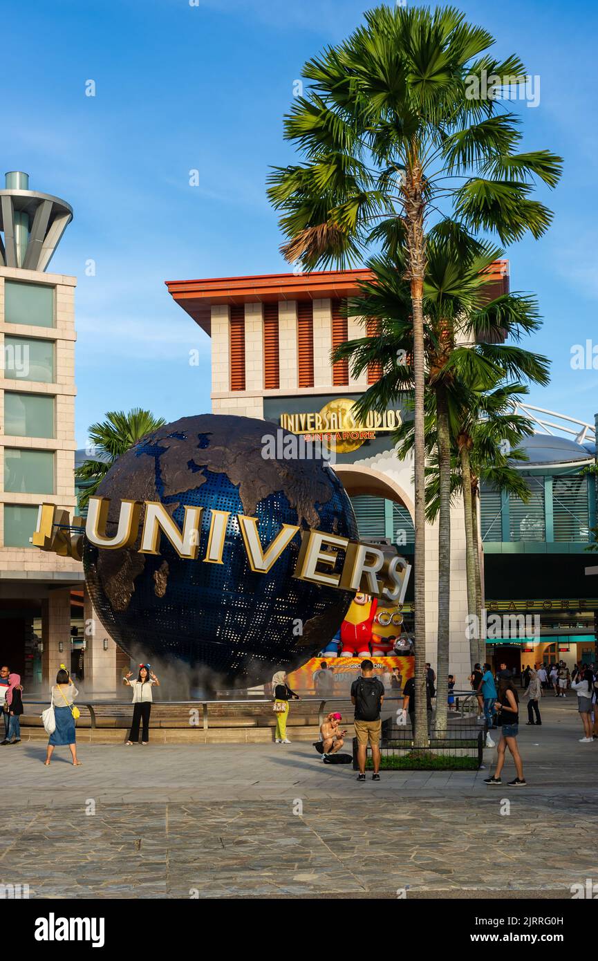 The entrance to Universal Studious, Sentosa Island, Singapore Stock ...