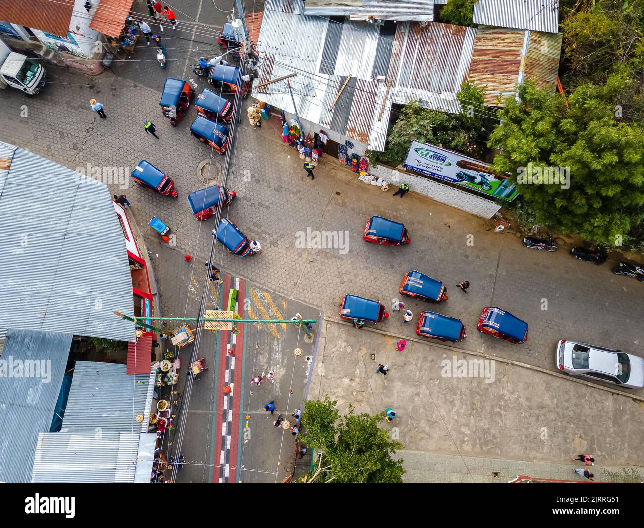 Beautiful Aerial View Of San Juan La Laguna Small Town In The Guatemala