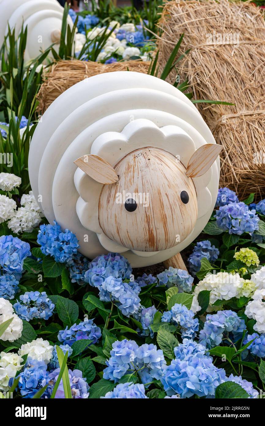 Cuddly Sheep at Dutch Section in the Flower Dome at the Gardens by the ...
