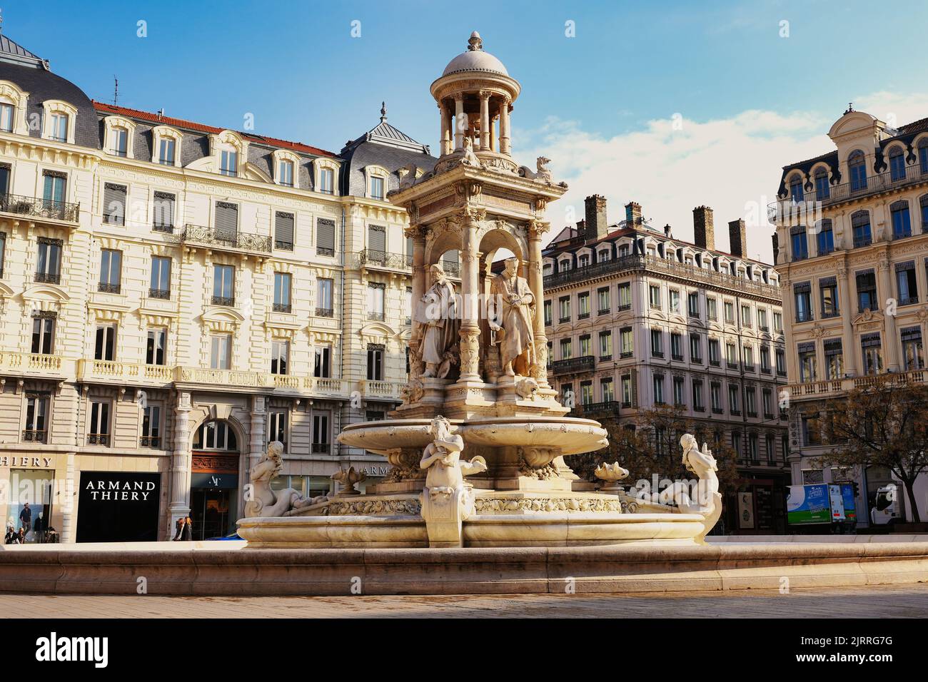 A shot of Place des Jacobins with buildings in the background,Lyon ...