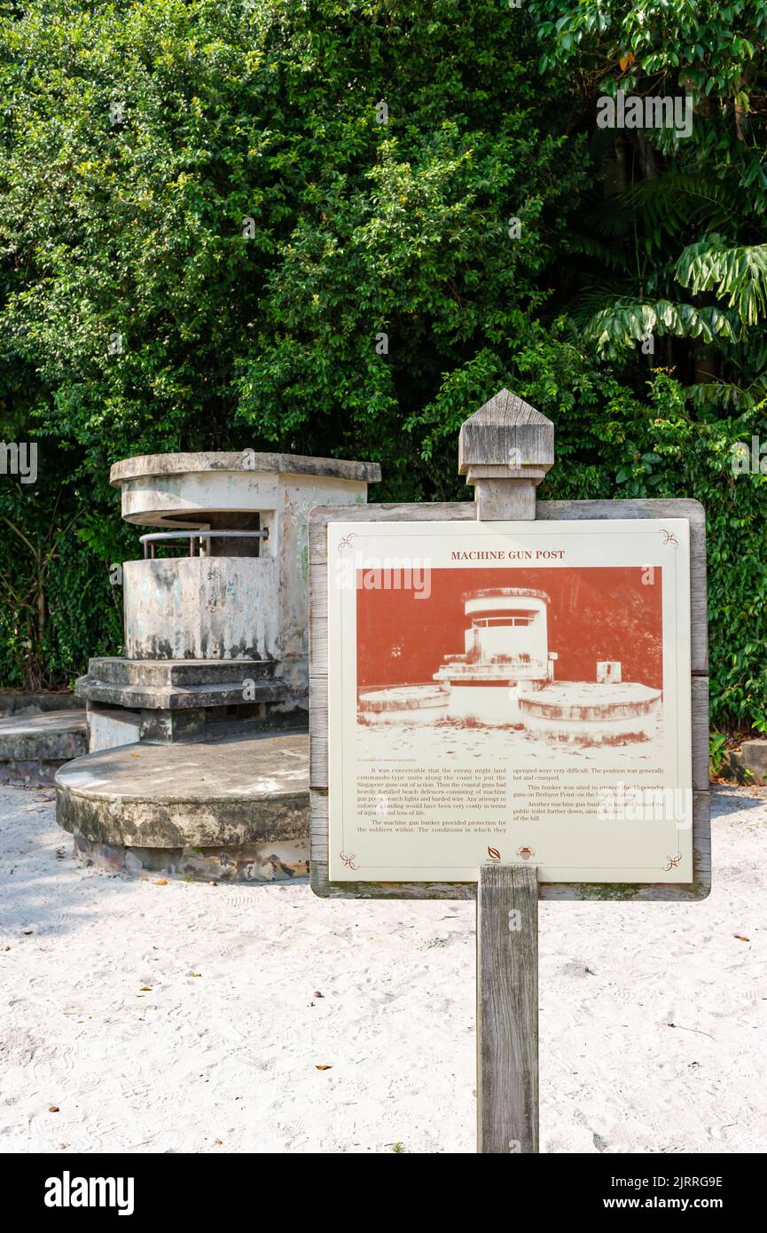 WW2 Machine Gun Post at Labrador, Singapore Stock Photo - Alamy
