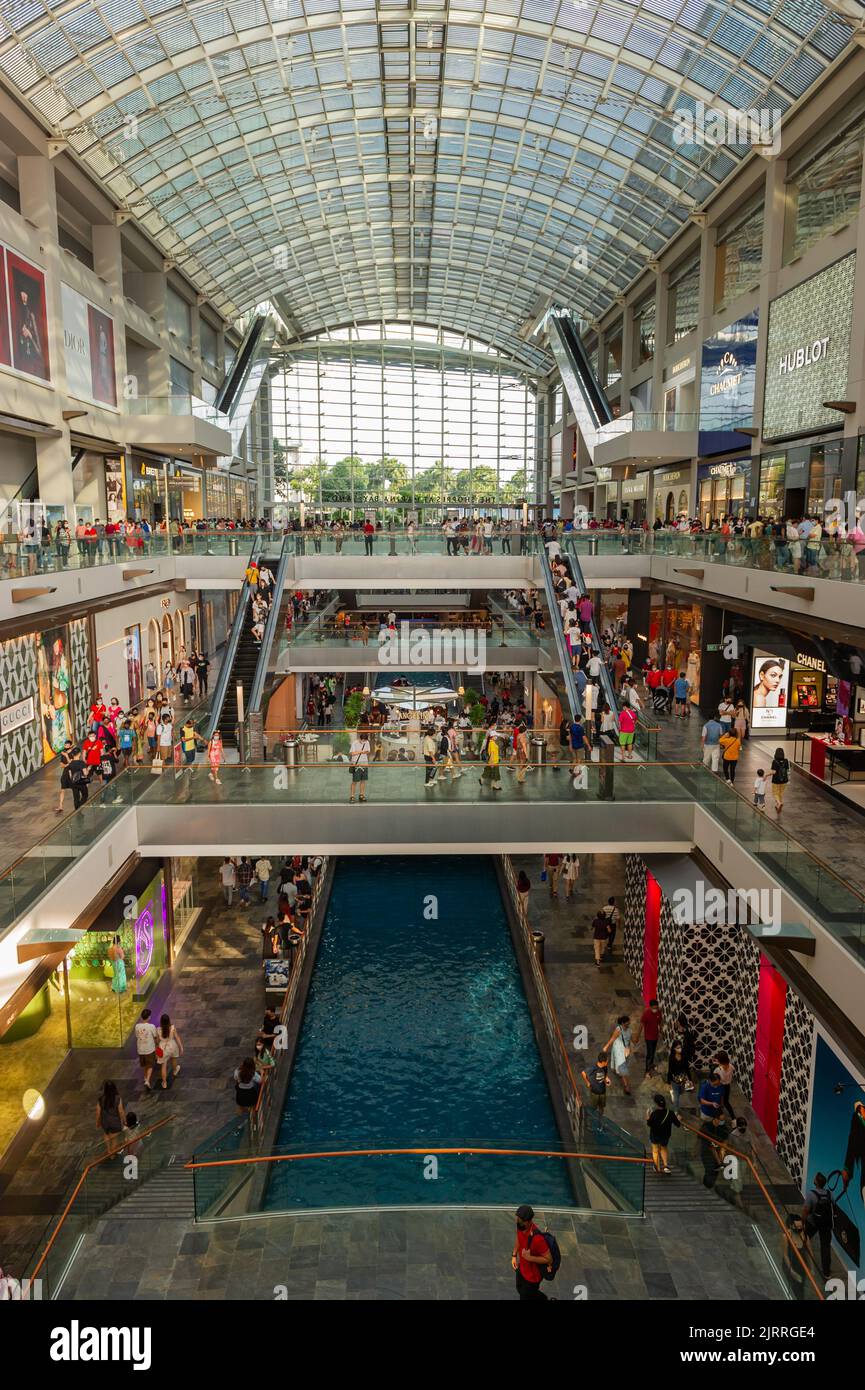 Interior of the Marina Bay Sands Shopping Mall, Singapore Stock Photo ...