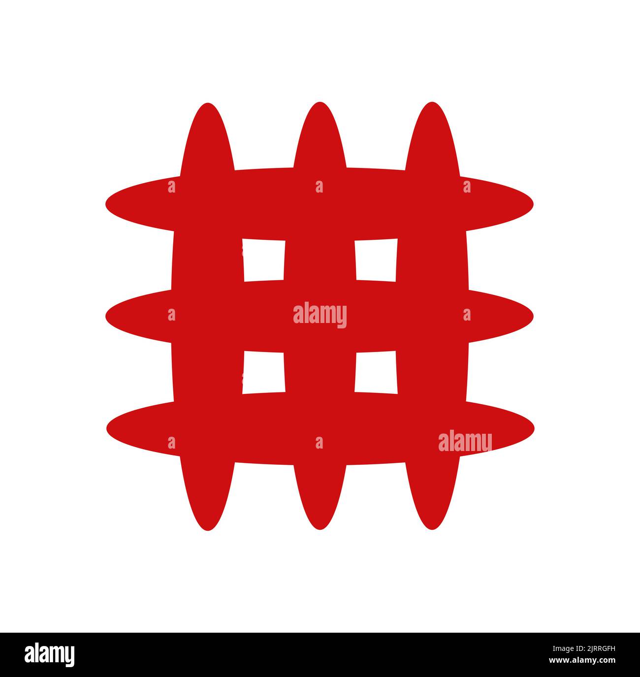 A red icon of an iron guard symbol on the white background Stock Vector ...