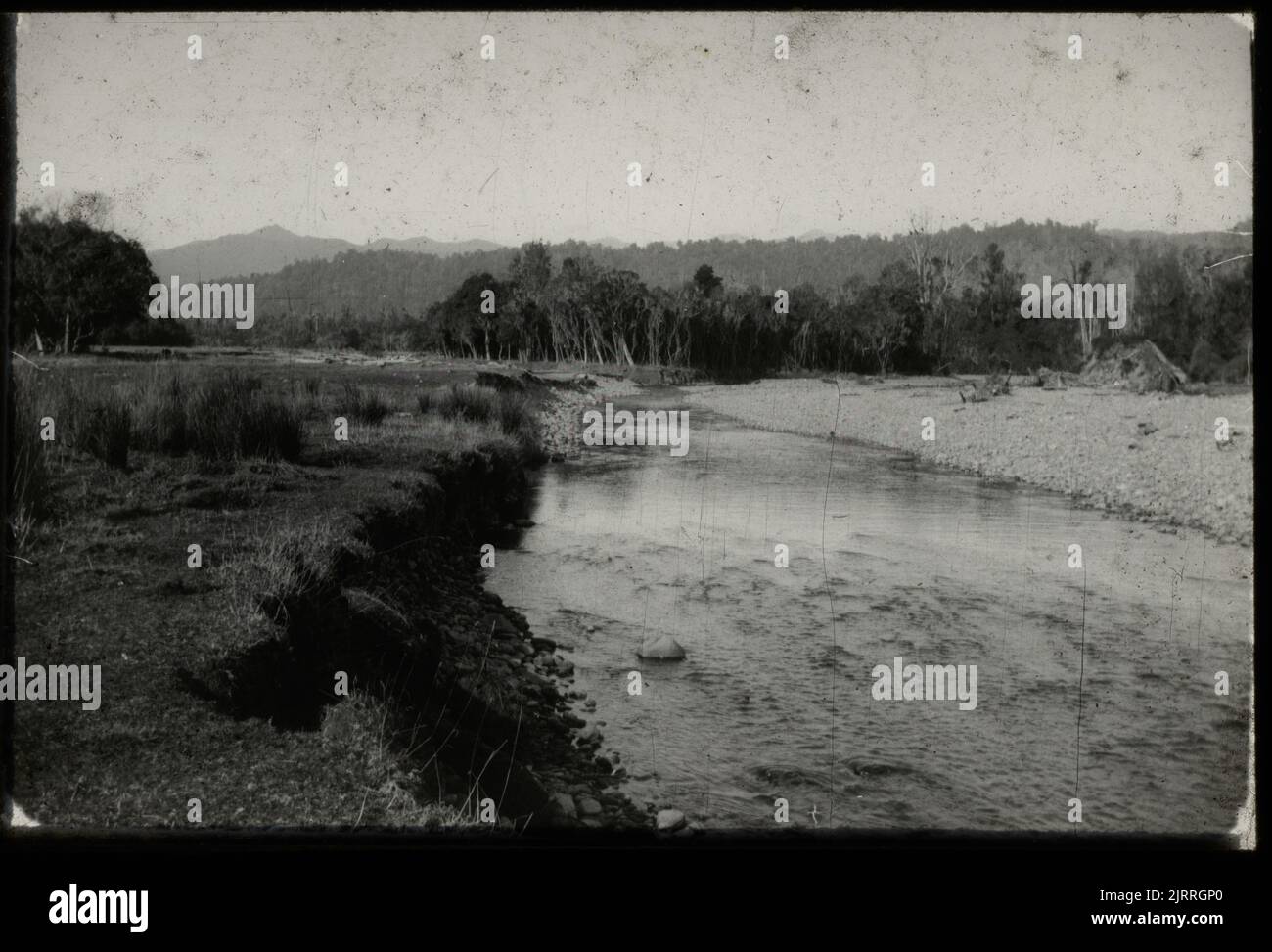 Ohau river looking upstream from kimberley road reserve hi-res stock ...