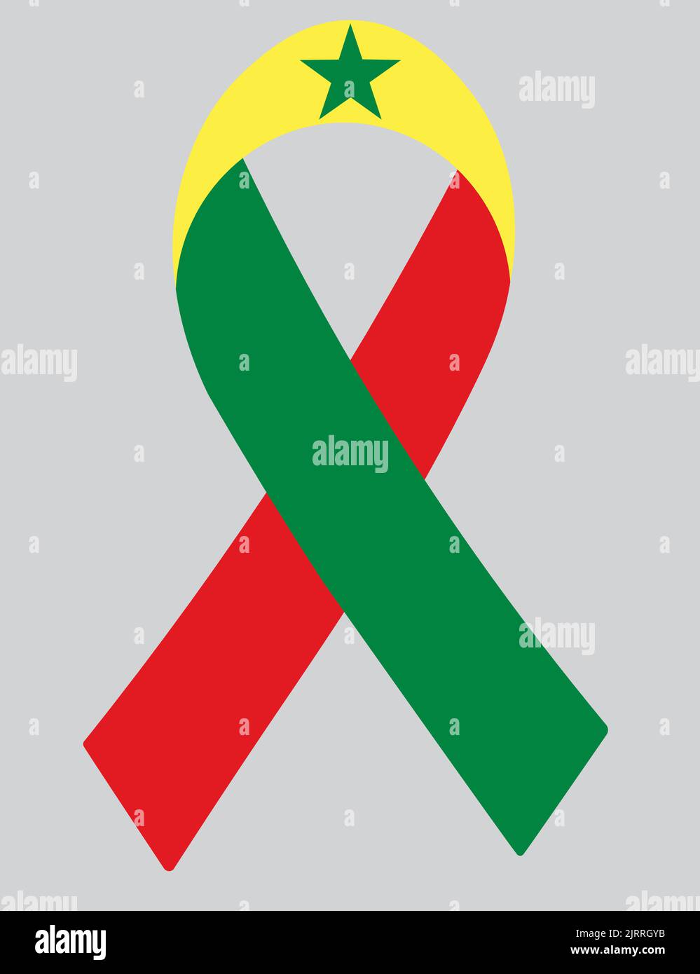 Senegal flag on map Stock Vector Images - Alamy