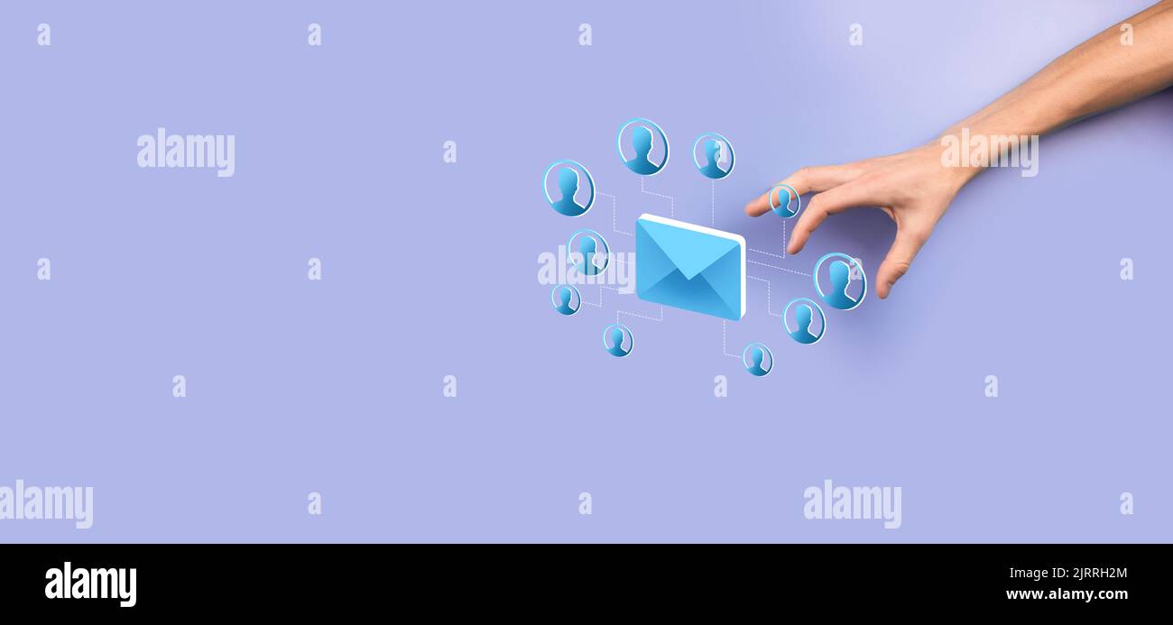 Email and user icon,sign,symbol marketing or newsletter concept ...