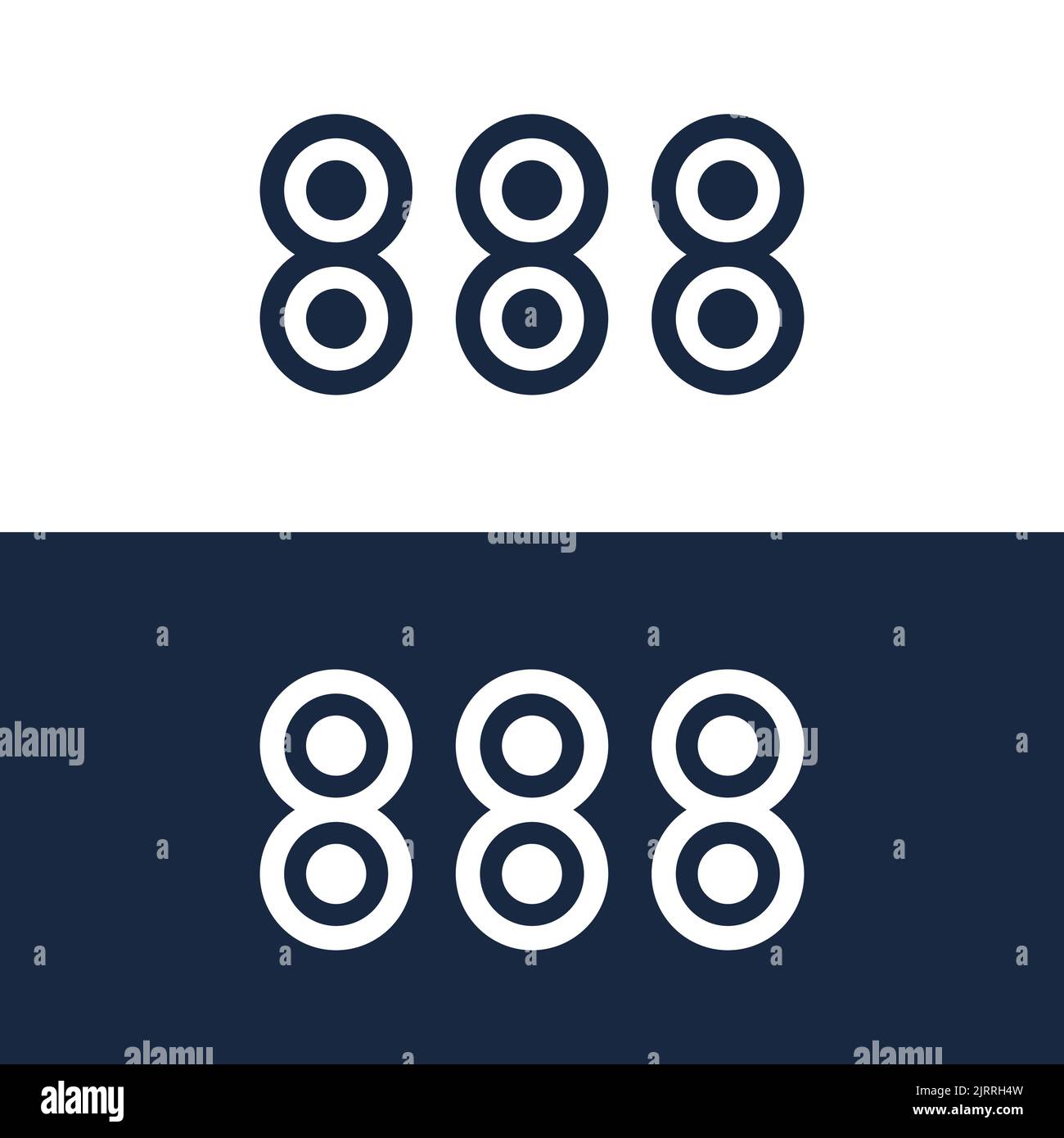 888 vector logo design Stock Vector Image & Art - Alamy