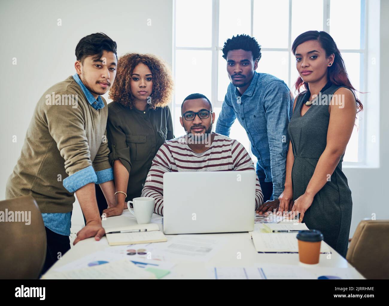The best kind of work is teamwork. Portrait of a group of colleagues ...