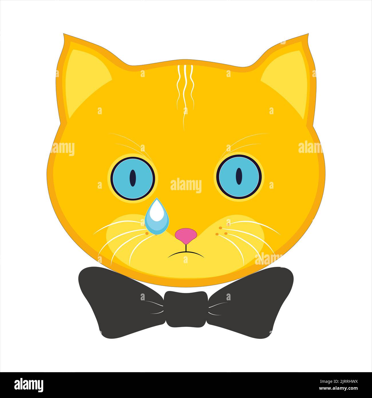 Crying Cat Emoji MochiThings: Lana Cat Emoji Acrylic Key Ring
