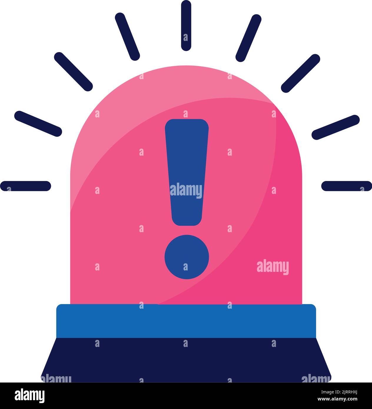 emergency light with alert symbol icon Stock Vector Image & Art - Alamy