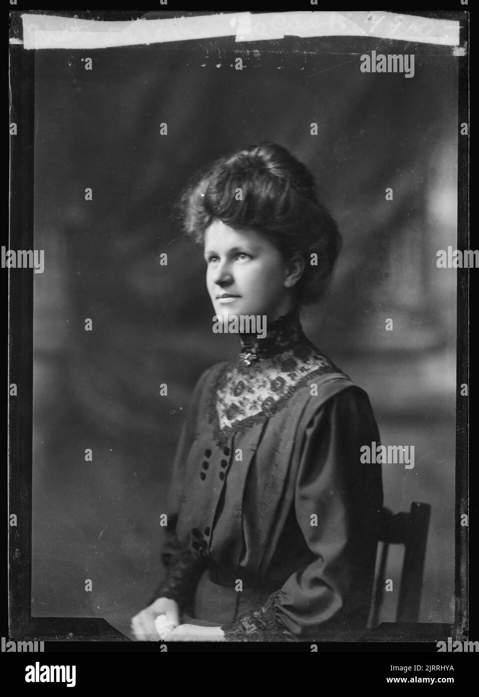Miss Walker, 1910, Wellington, by The J. H. Brown Studio Stock Photo ...