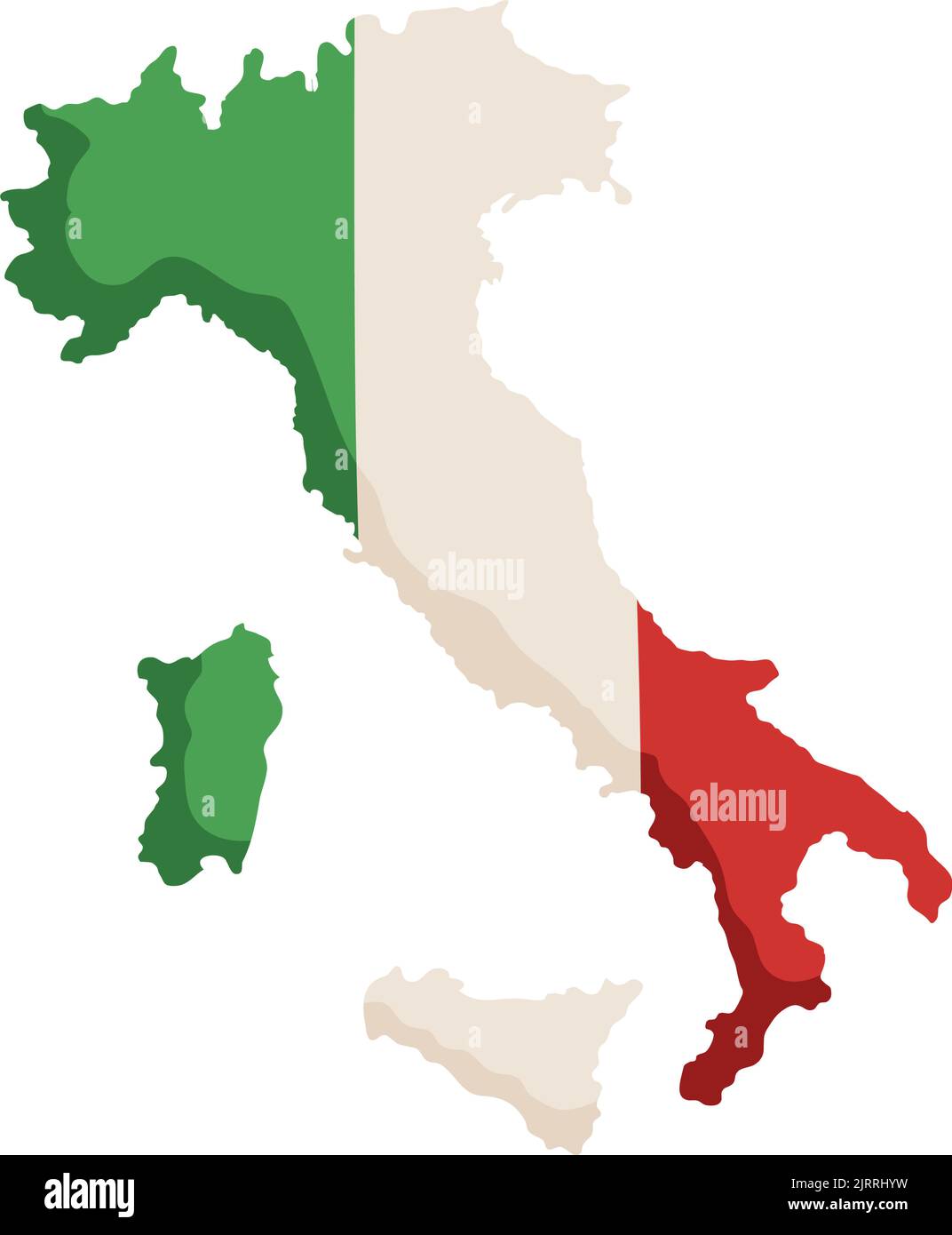 italian country map with flag Stock Vector Image & Art - Alamy